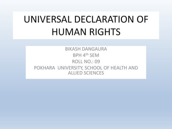 Udhr | PPT | Political Issues & policy | Politics