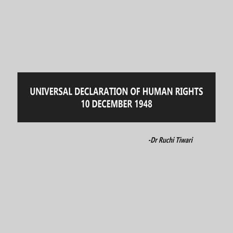 Human rights (Universal Declaration of Human Rights) | PPTX