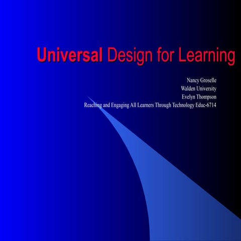 Universal Design for Learning | PPT