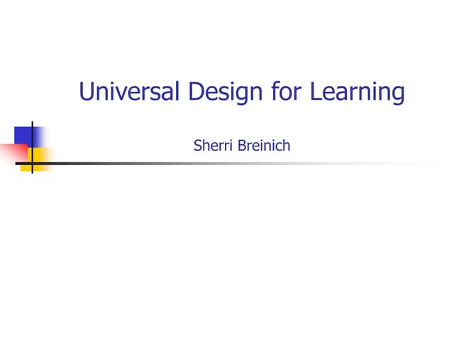 Universal design-for-learning | PPTX