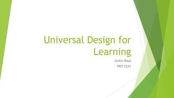 Universal Design For Learning | PPT