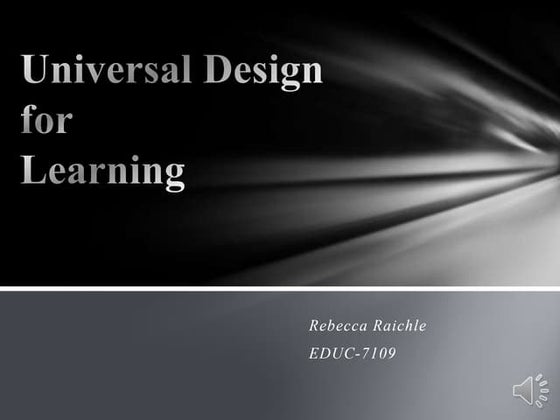 Universal Design for Learning | PPT