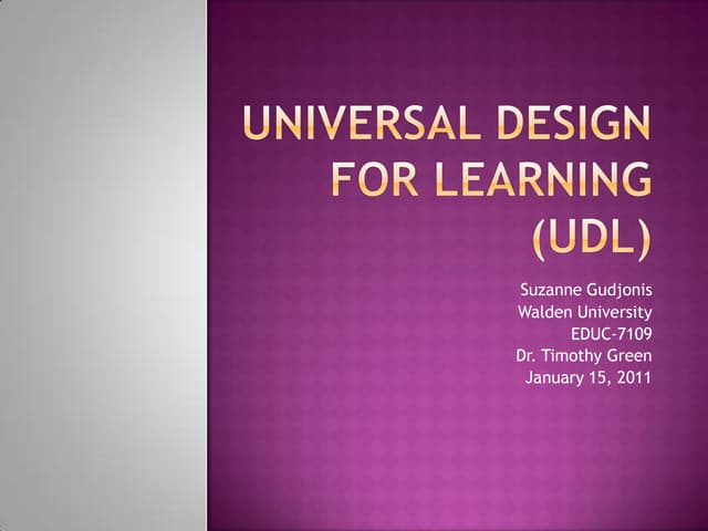 Universal design-for-learning | PPTX