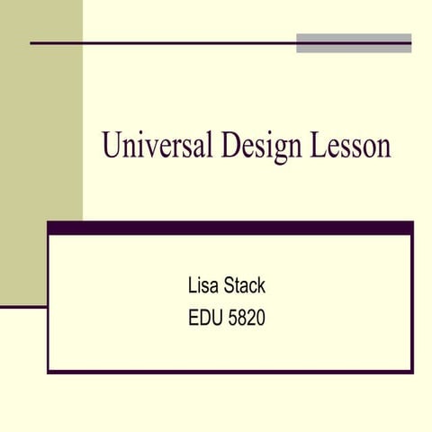 Universal design lesson ppt | PPT