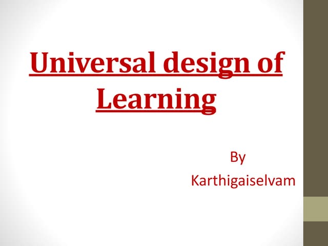 Universal design-for-learning | PPTX