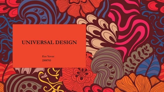 Universal design with their full details | PPT