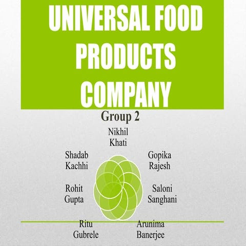 Universal food products company case study | PPTX