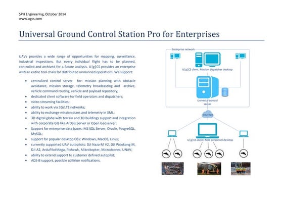 Universal Ground Control Software (U[g]CS) features and architecture | PPT