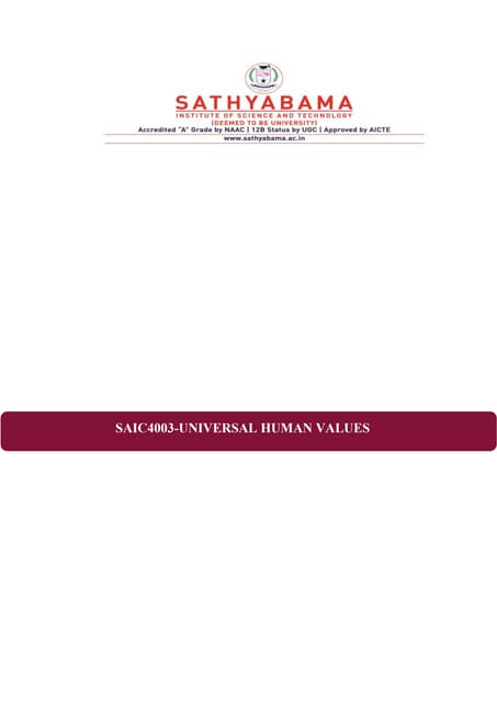 HUMAN VALUES AND ETHICS -ORDER OF NATURE AND THEIR INTERCONNECTEDNESS ...