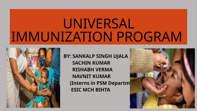 Universal immunisation program | PPTX