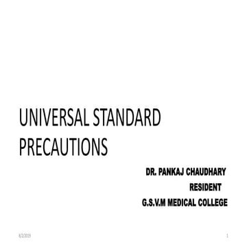 Universal infection control precautions | PPTX