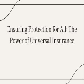 What is Universal insurance? Working, Types, Benefits | PDF