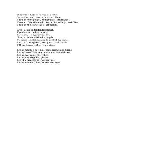 Universal prayer | DOCX