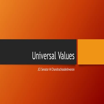 Universal values | PPTX