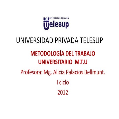 UNIVERSIDAD PRIVADA TELESUP | PPTX