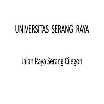 UNIVERSITAS SERANG RAYA Prodi dan fakultasnya | PPTX