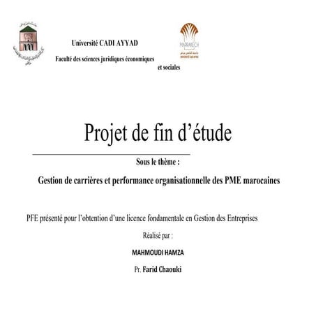 Université CADI AYYAD.docx | Small and Medium-sized Business | Business