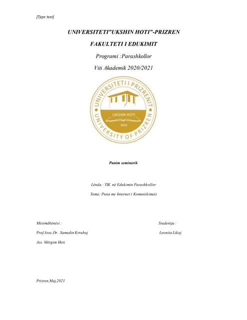 Projekt ne TIK | PPTX