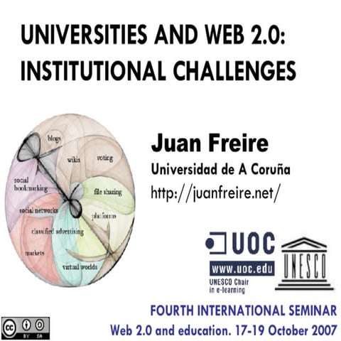 Universities and web 2.0: Institutional challenges | PDF