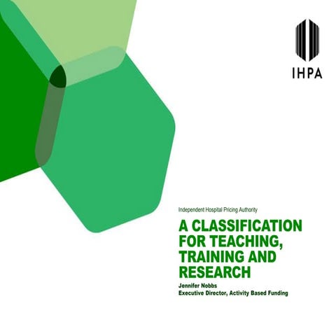 A classification for teaching, training and research | PPTX