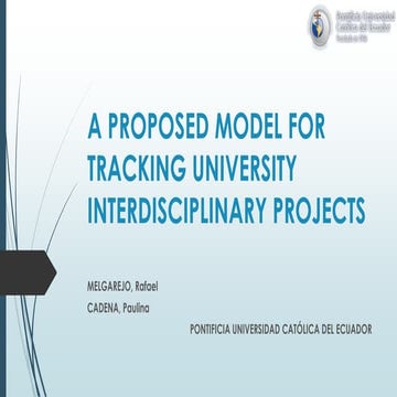 Model for tracking university interdisciplinary projects | PPSX