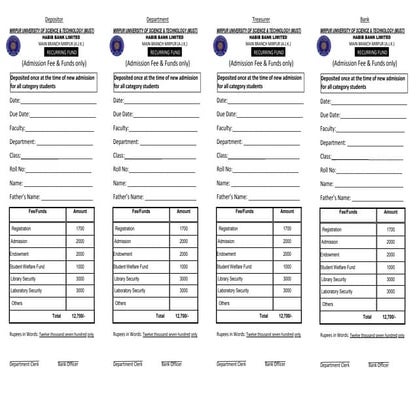 University challan | DOCX