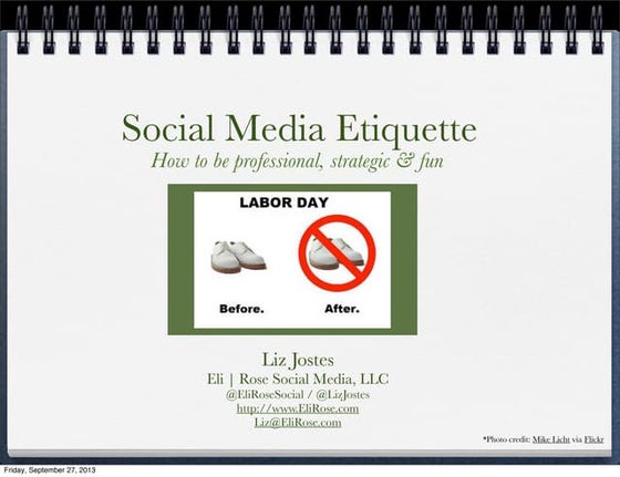 Social Media Etiquette Guide | PPT