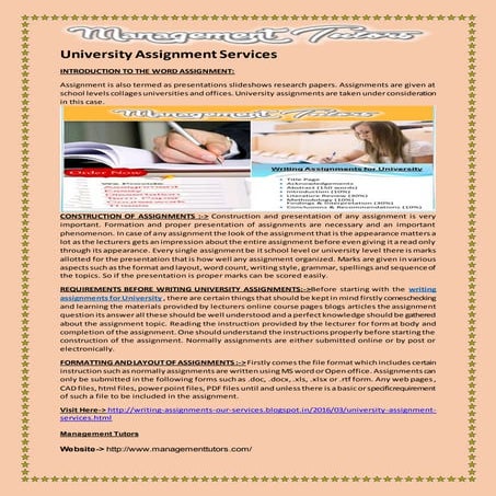 Best tips for how to make assignment for university | PPTX