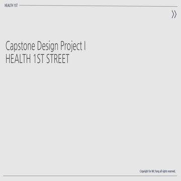 [University] Capstone Design Project (HEALTH 1 ST) | PPT