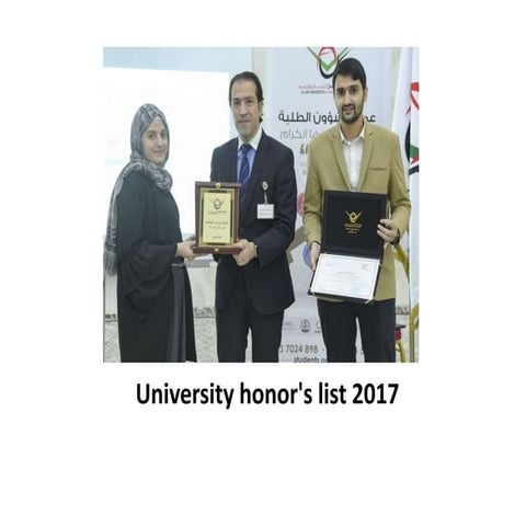 University honor's list 2018 | PPTX