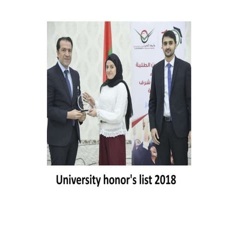 University honor's list 2018 | PPTX