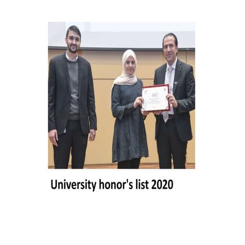 University honor's list 2018 | PPTX