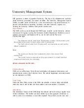 University Management System.doc