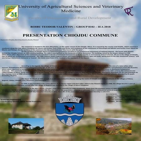 PRESENTATION CHIOJDU COMMUNE | PDF