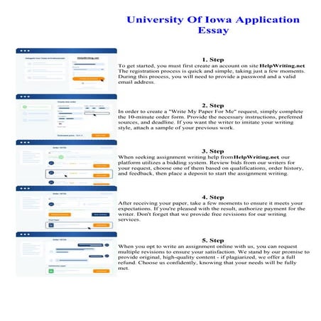 University Of Iowa Application Essay. Online assignment writing service ...