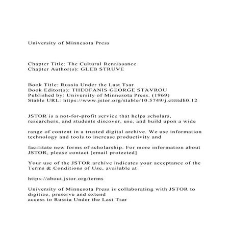 University of Minnesota Press Chapter Title The Cult.docx | Books and ...