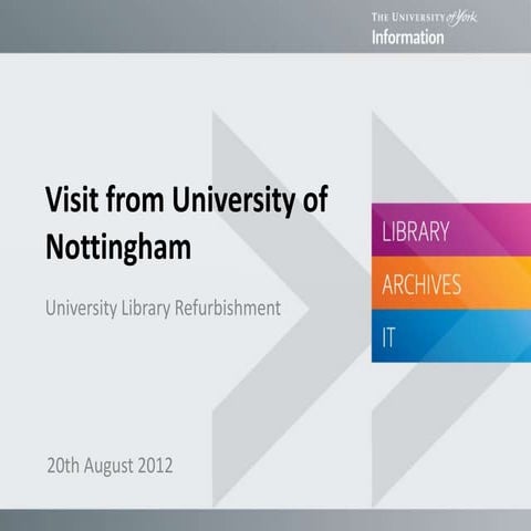 Visit from University of Nottingham: University Library Refurbishment | PPT