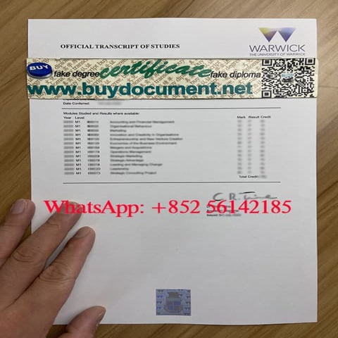 University of Warwick transcript | PDF