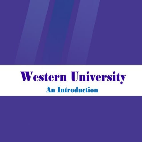 An Introduction to Western University | PPT
