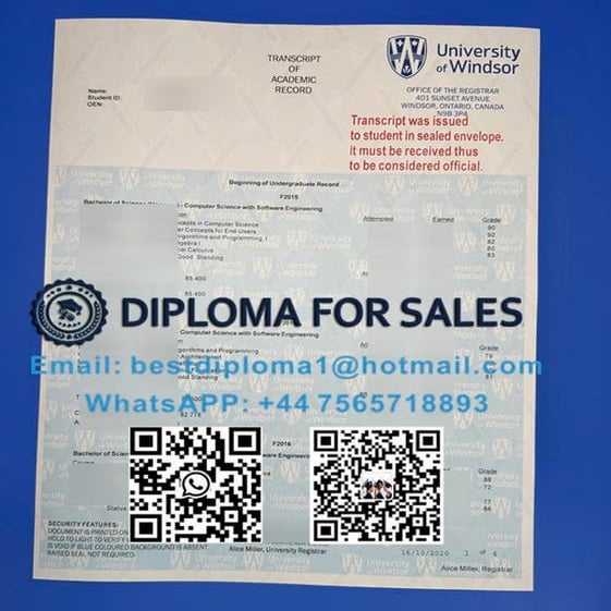 Order University of Windsor Transcript, Buy UWindsor Transcript | PDF