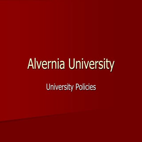 University Policies | PPTX