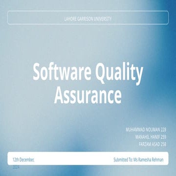 University SE presentation.pptx, Software Testing | PPT