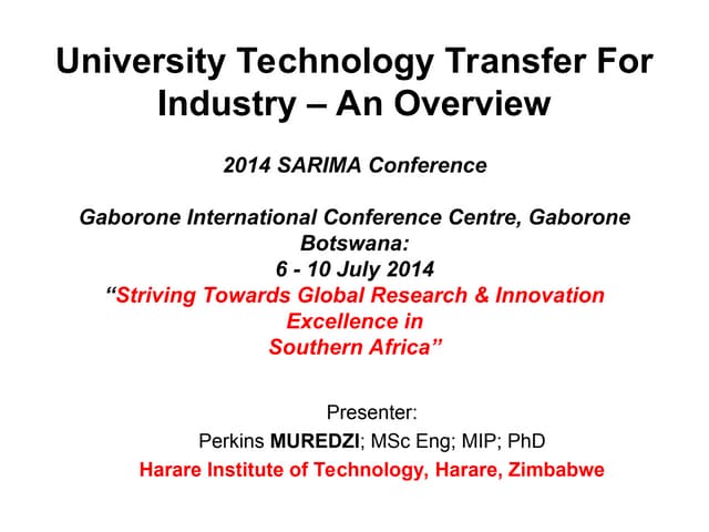 International technology transfer | PPTX
