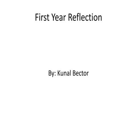 Kunal's Final Reflection | PPTX