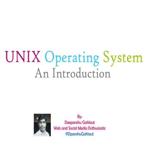Unix An Introduction Pdf Operating Systems Computer Software And Applications