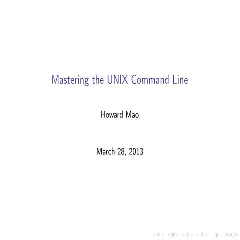 Mastering The Unix Command Line Ppt 8216