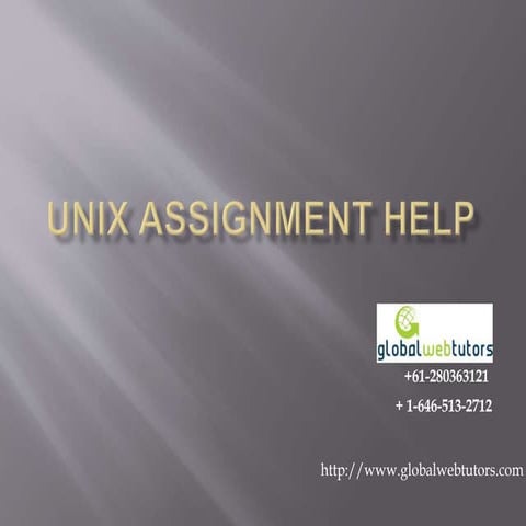 Unix Assignment Help Ppt