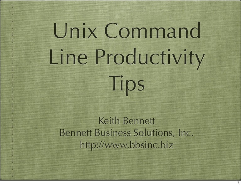 Unix Command Line Productivity Tips 8803