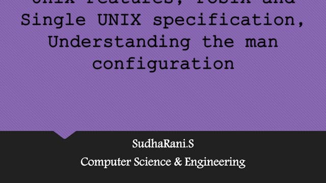 Unix features, posix and single unix specification | PPTX Unix features, posix and single unix specification | PPTX