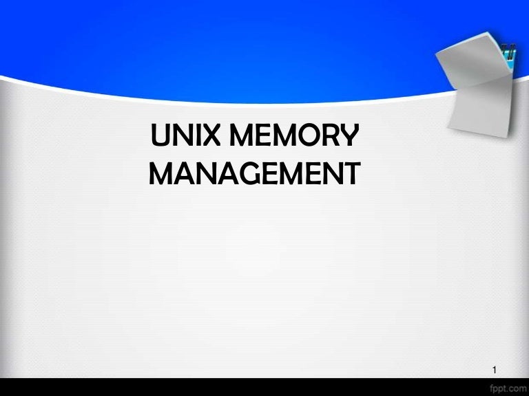 Unix memory management